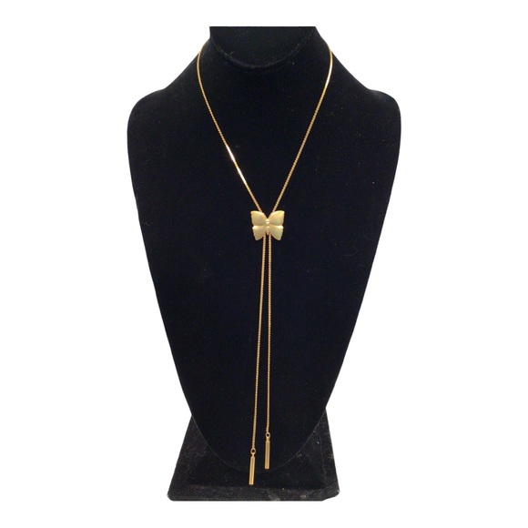 Unsigned | Jewelry | Vintage Gold Tone Butterfly Slide Chain Necklace ...